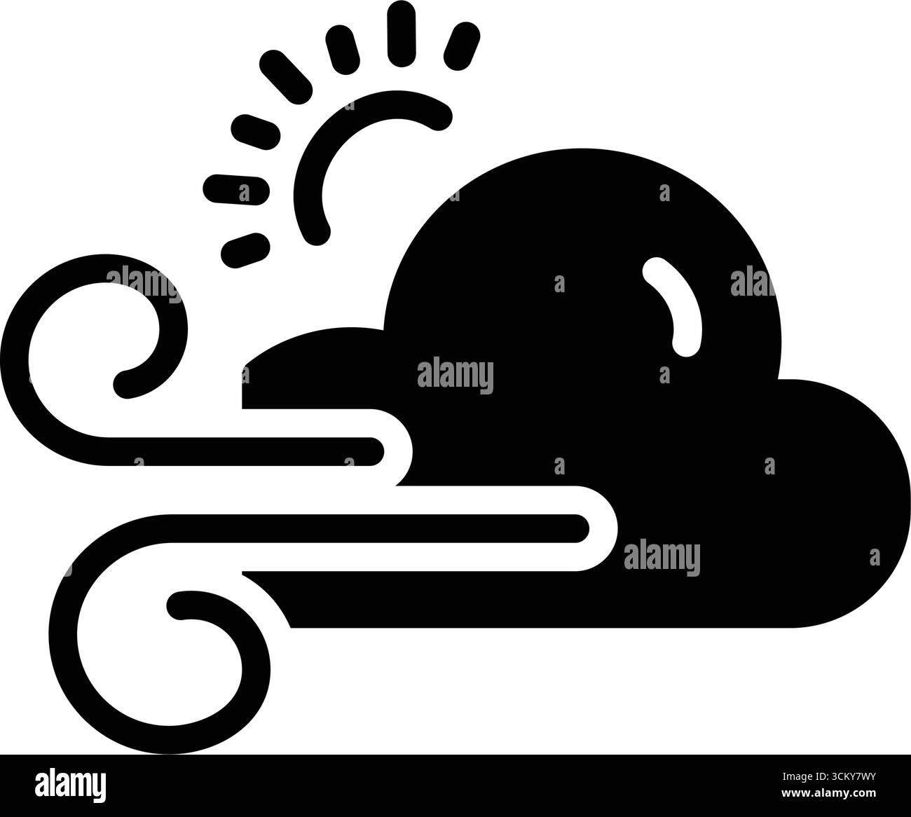 Windy stormy weather icon Cut Out Stock Images & Pictures - Alamy
