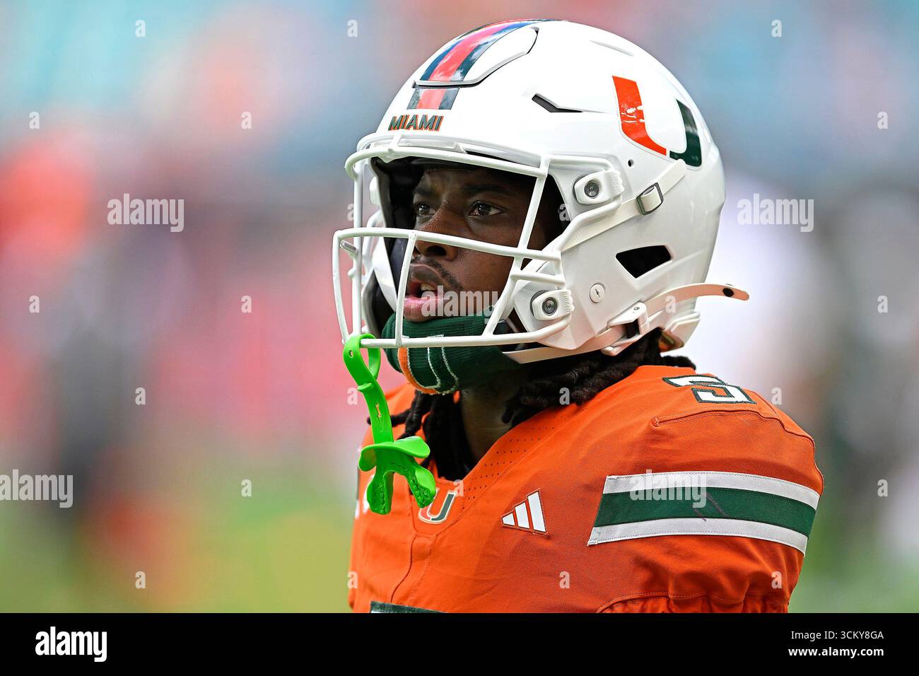 MIAMI GARDENS, FL - SEPTEMBER 13: Miami wide receiver Ray Ray Joseph (5 ...
