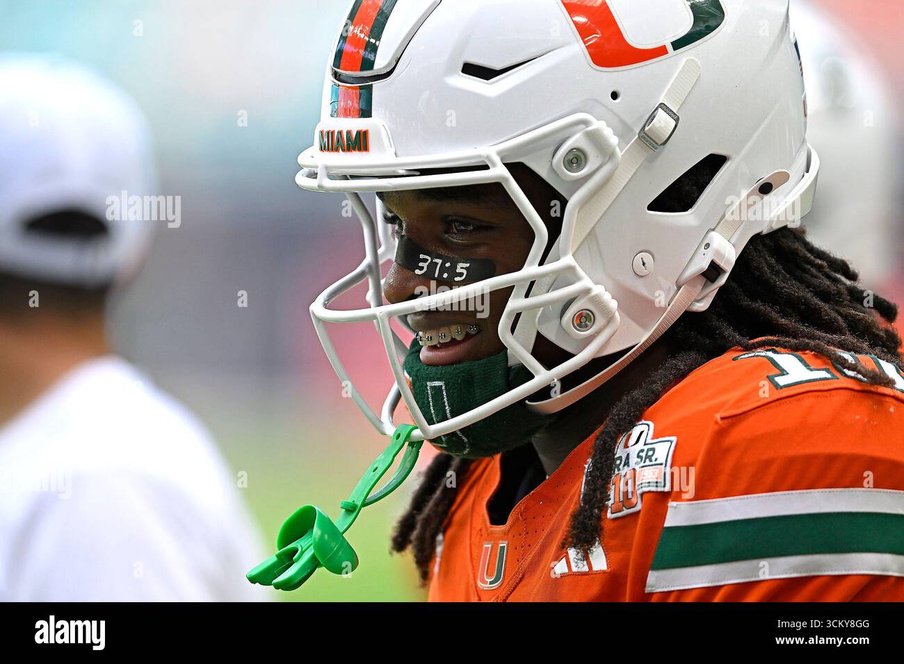 MIAMI GARDENS, FL - SEPTEMBER 13: Miami wide receiver Malachi Toney (10 ...