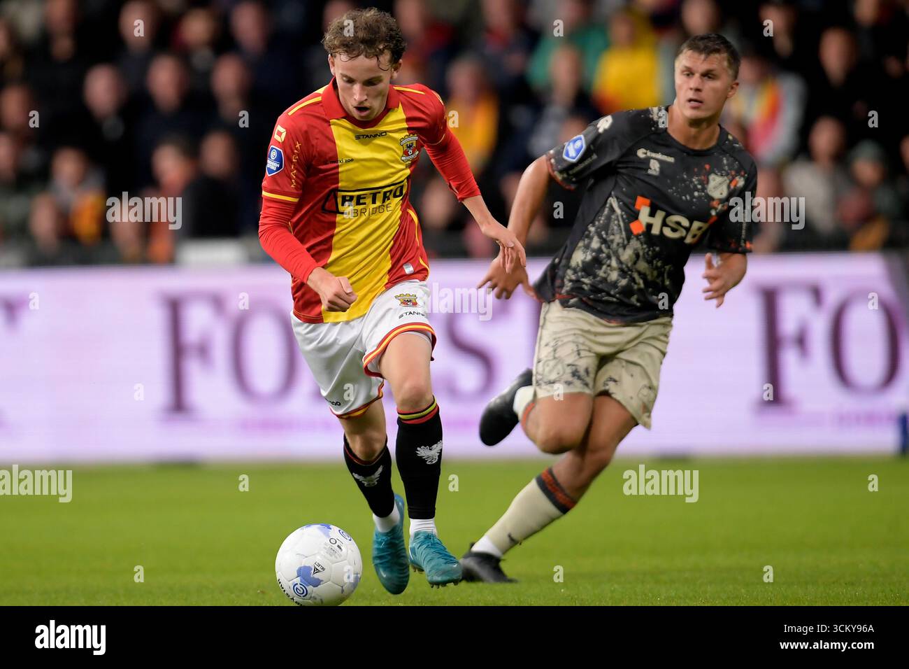 DEVENTER, NETHERLANDS - SEPTEMBER 13: (L-R) Jakob Breum of Go Ahead ...