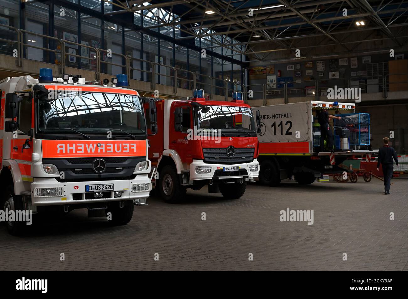 Dusseldorf Germany September 13, 2025 Open day at the fire station in ...