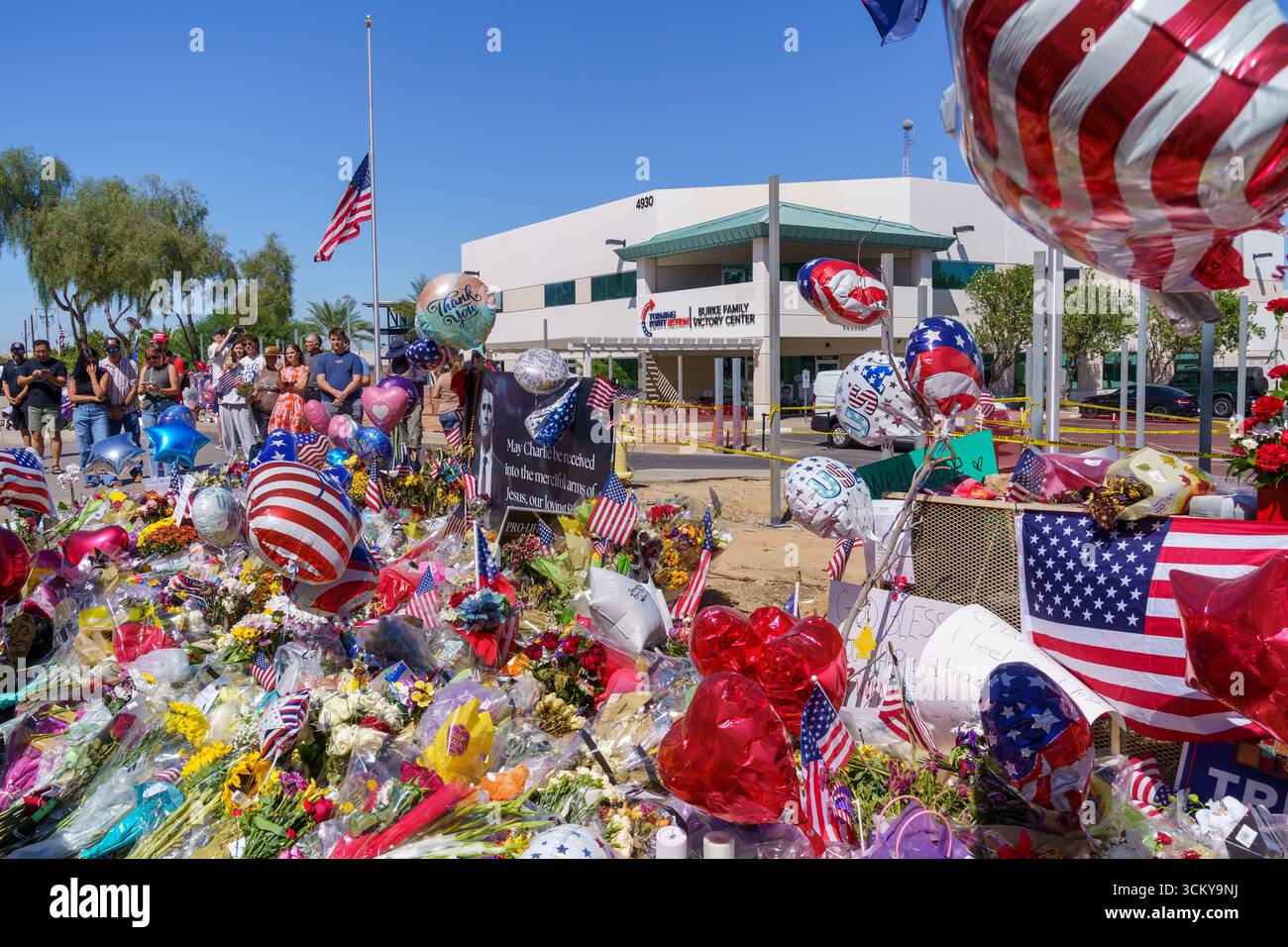 Phoenix, Arizona - September 13, 2025: Memorial and vigil outside the ...