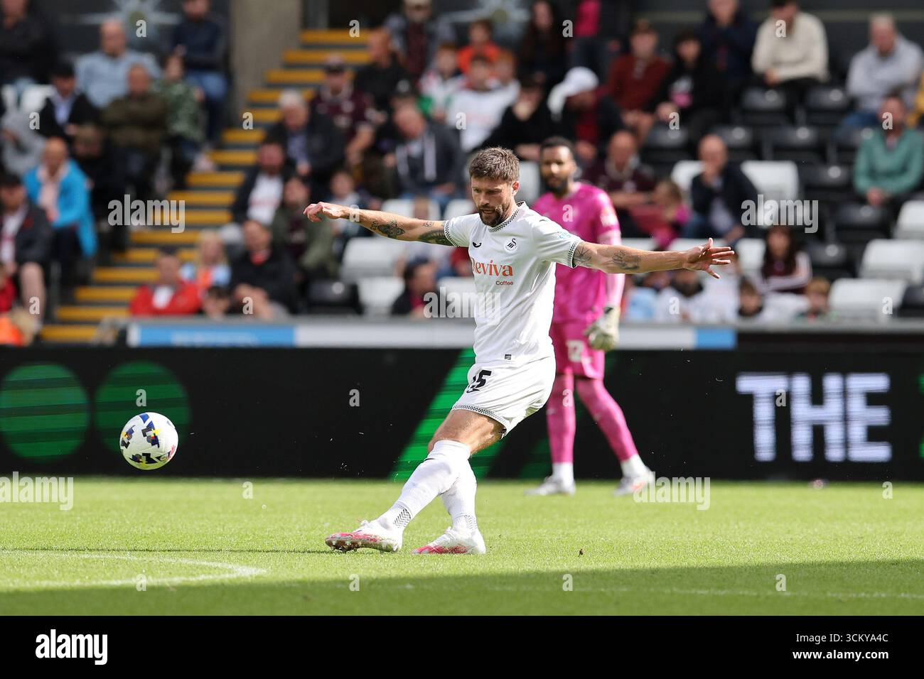 Cameron Burgess of Swansea City in action. EFL Skybet championship match, Swansea city v Hull ...