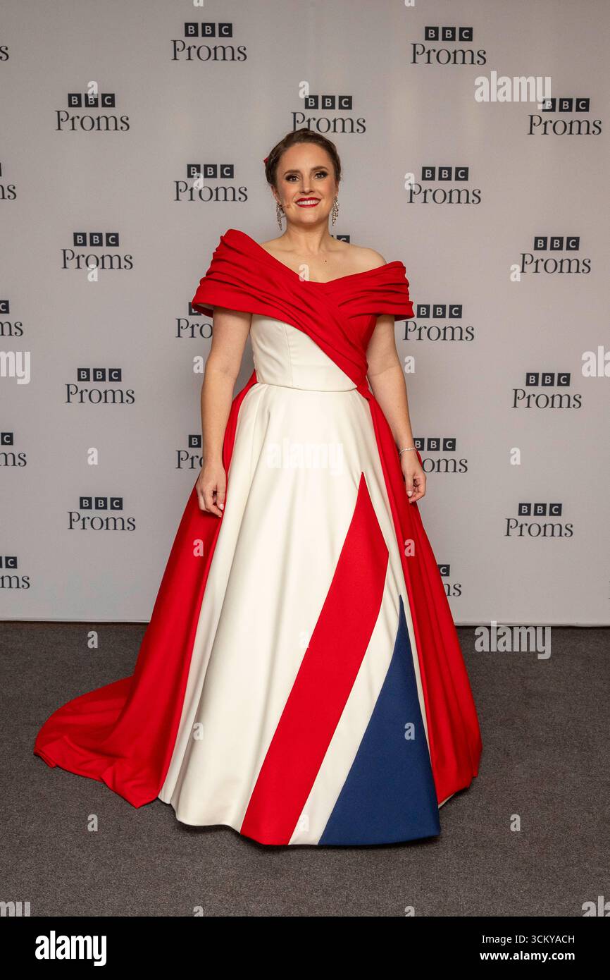 Soprano Louise Alder backstage at the Royal Albert Hall, London, at the ...
