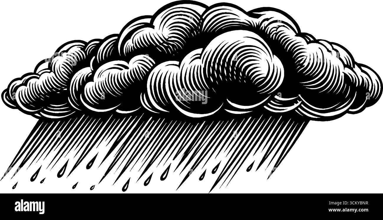 Dramatic rainstorm in black Stock Vector Images - Alamy