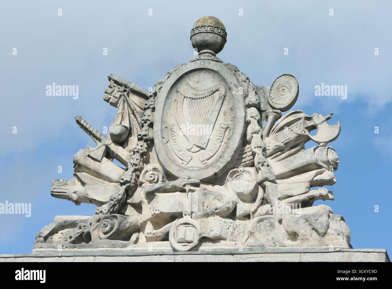 Dublin, Ireland - 12th September 2025 - Stone sculpture of the Irish ...