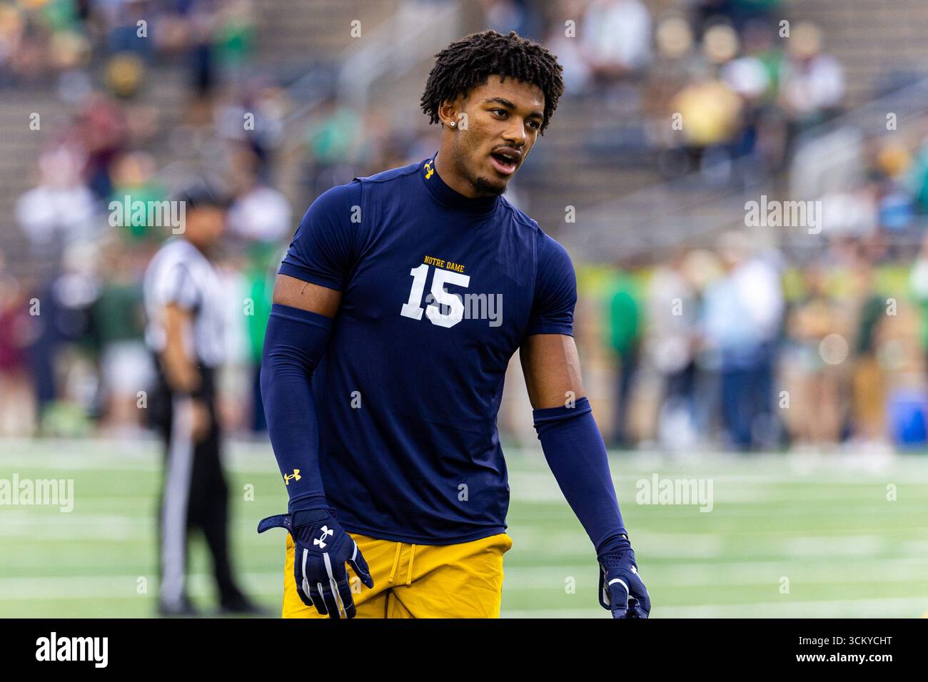 September 13, 2025: Notre Dame defensive back Leonard Moore (15) during ...