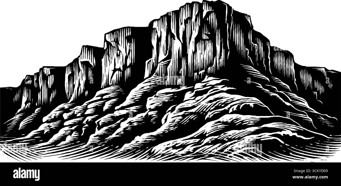 Mountain cliff face detail Stock Vector Images - Alamy