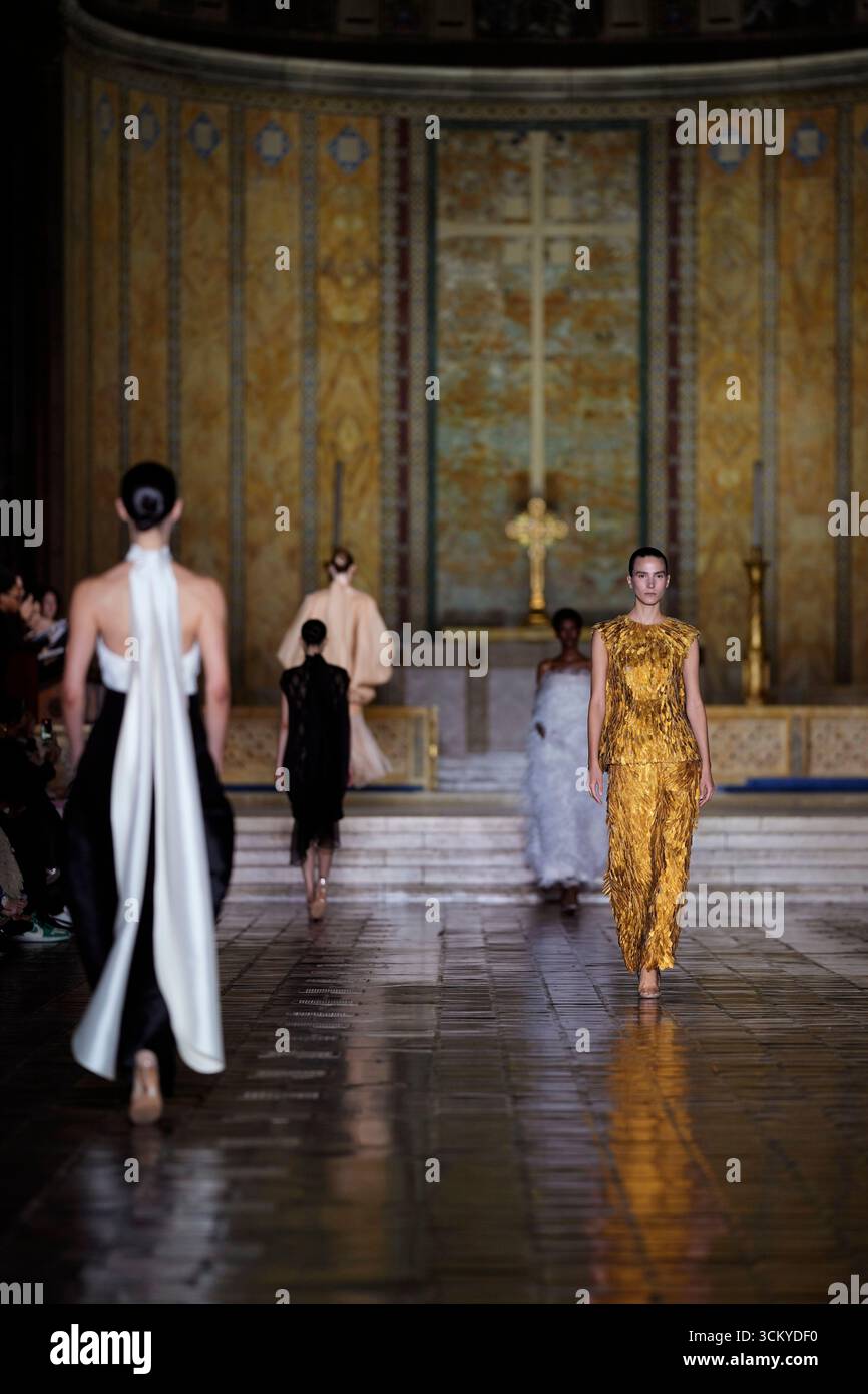 Models walk the runway during the Prabal Gurung Spring/Summer 2026 ...