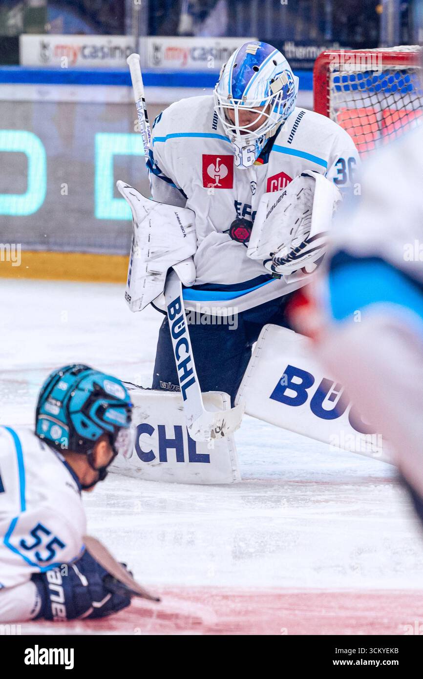 Goalie Brett Brochu #36 (Ingolstadt) - 05.09.2025 - Champions Hockey ...