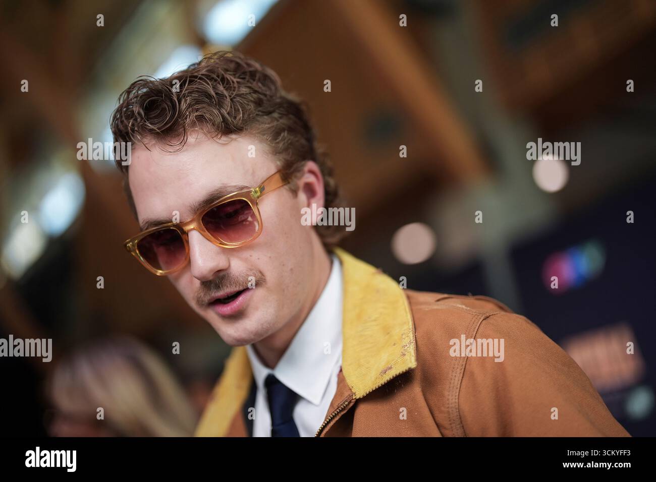 Owen Riegling arrives on the red carpet at the Canadian Country Music ...