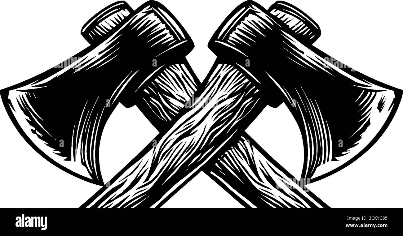 Double headed axe labrys symbol in black motif design for decoration ...