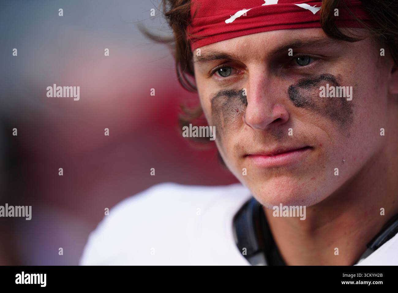 Oklahoma quarterback John Mateer in action during an NCAA college ...