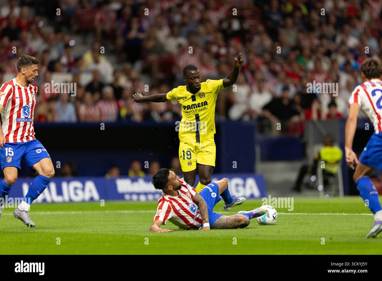 Madrid, Spain. 13th Sep 2025. Atletico de Madrid and Villareal CF at ...