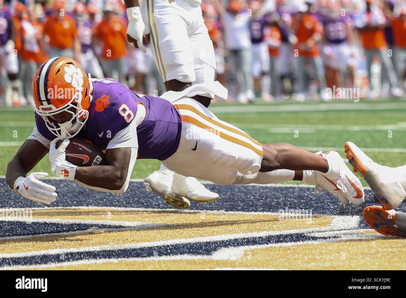 Clemson running back Adam Randall (8) scores a touchdown during the ...