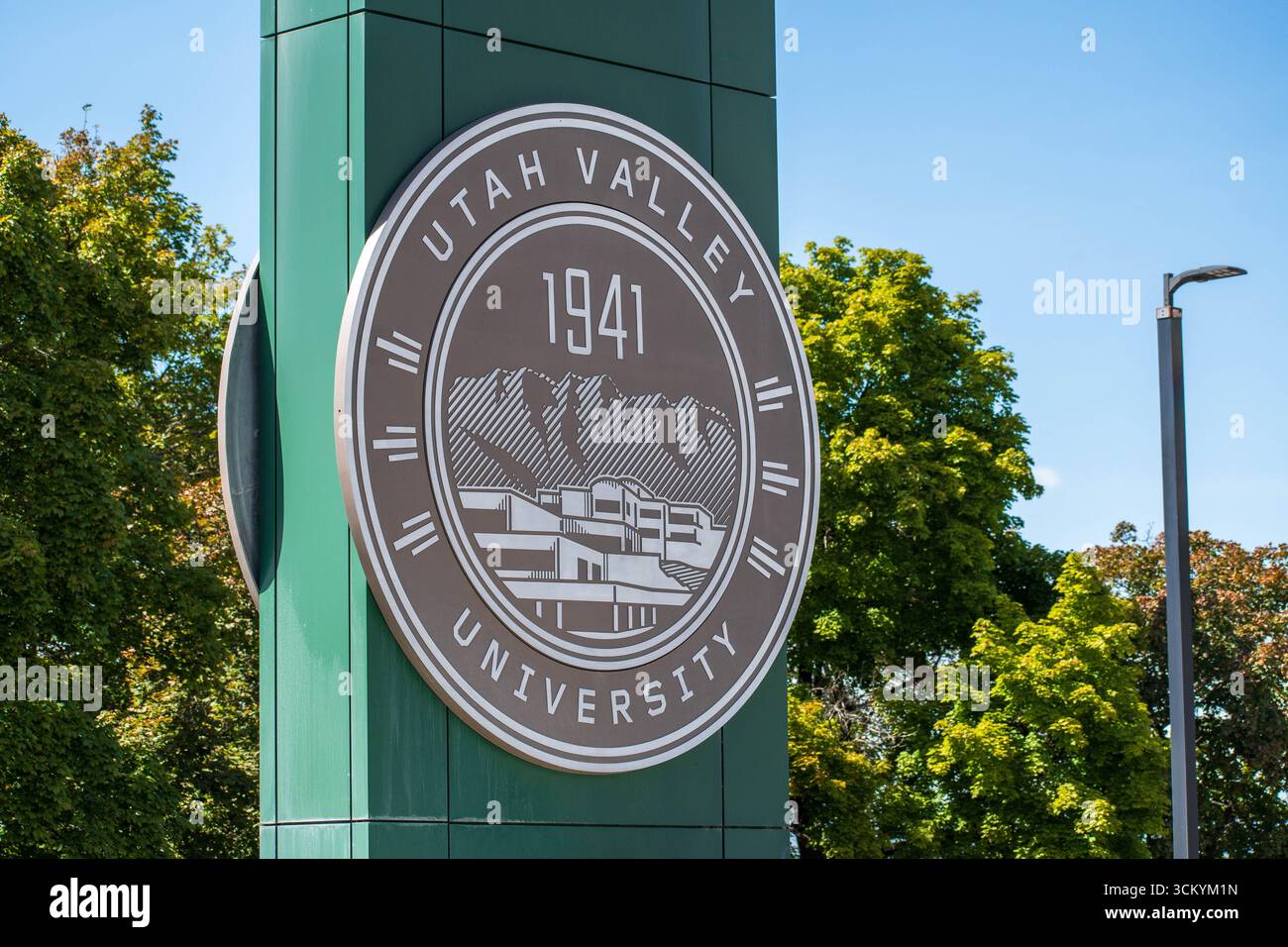 Orem, Utah, USA. 12th Sep, 2025. A vertical structure bearing the ...