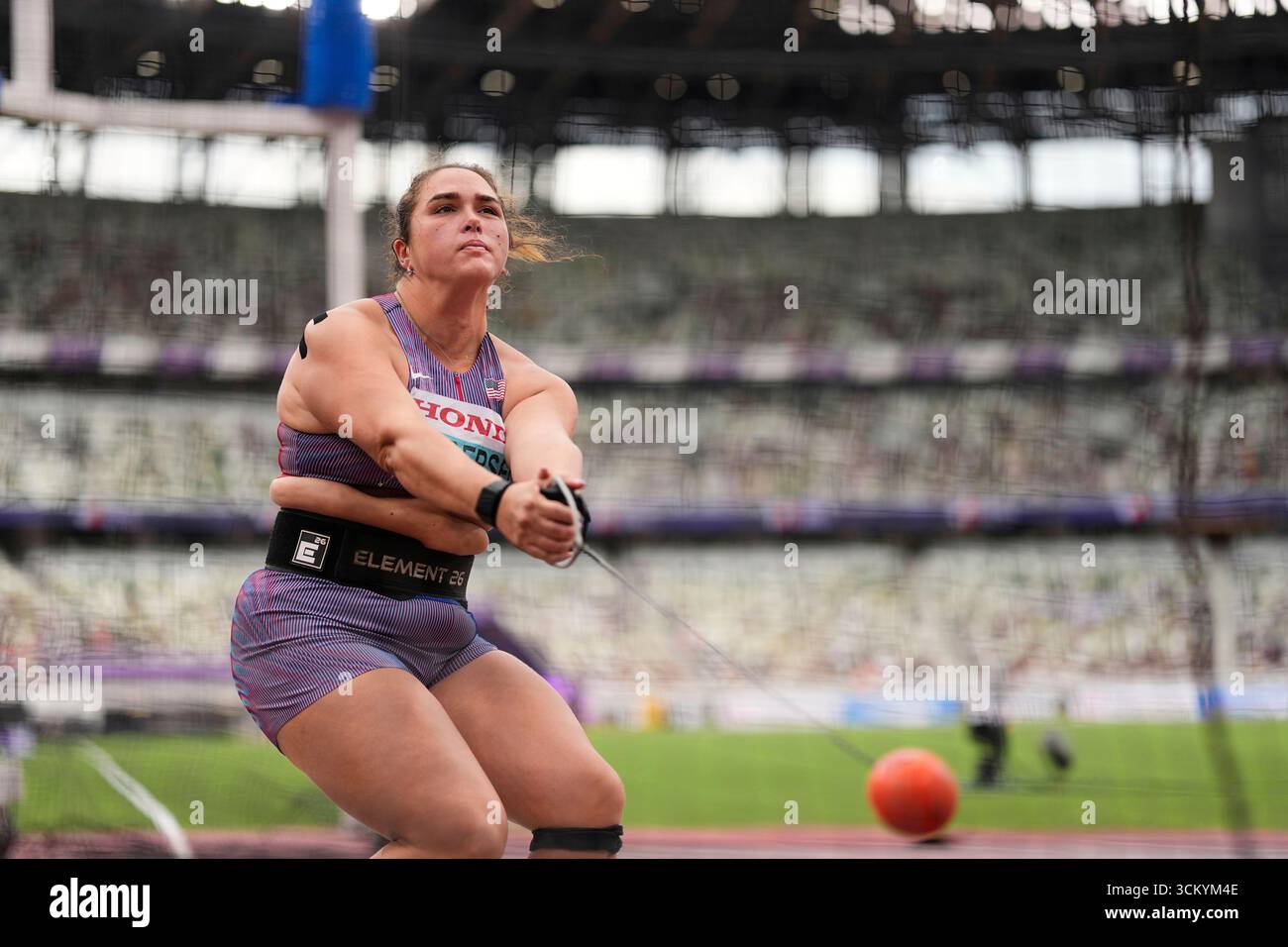 United States' Brooke Andersen makes an attempt in the women's hammer ...