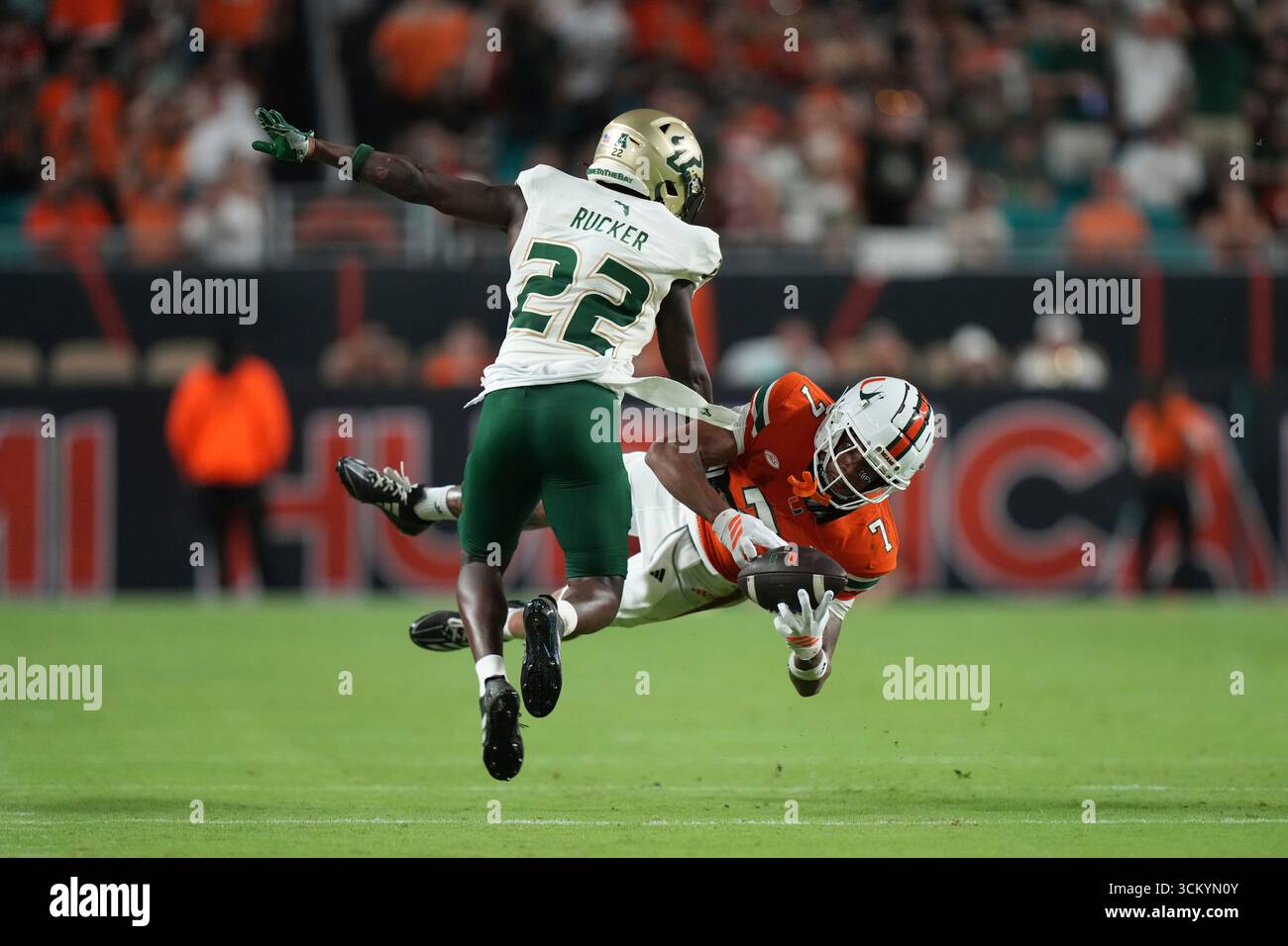 MIAMI GARDENS, FL - SEPTEMBER 13: Miami Hurricanes wide receiver CJ ...