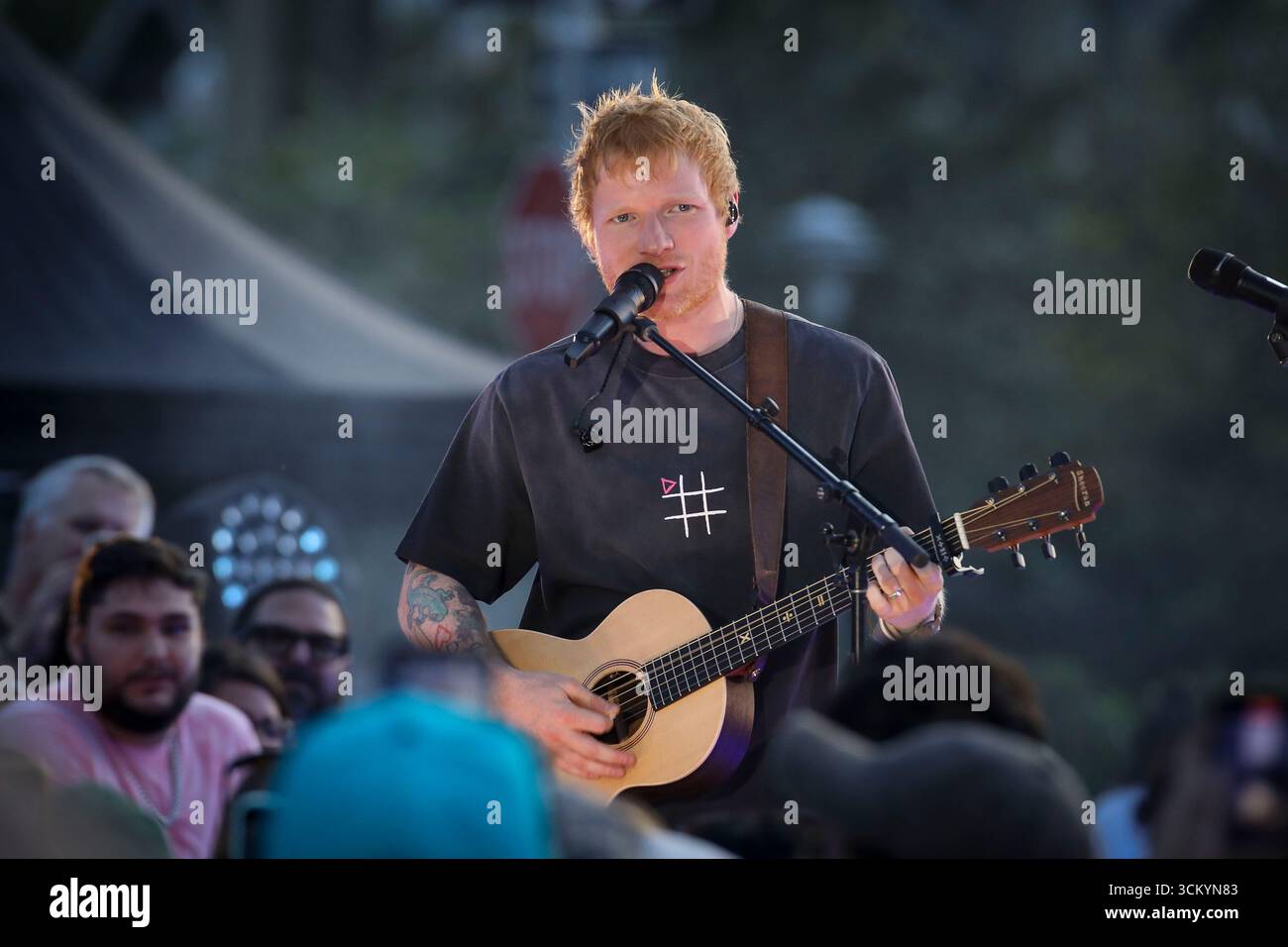 Singer-songwriter Ed Sheeran performs during "Ed Sheeran's Play: Live ...