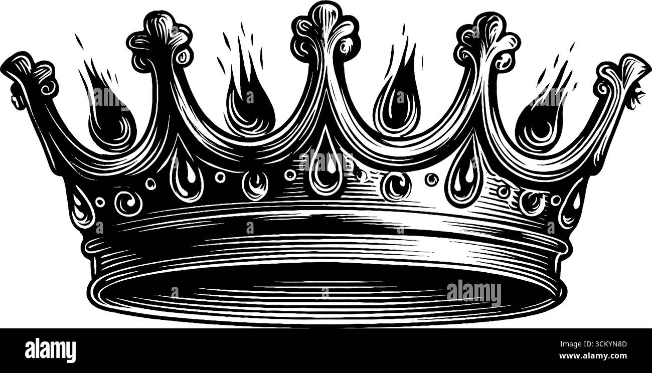 Ancient celestial crown design with ornate engravings for historical ...