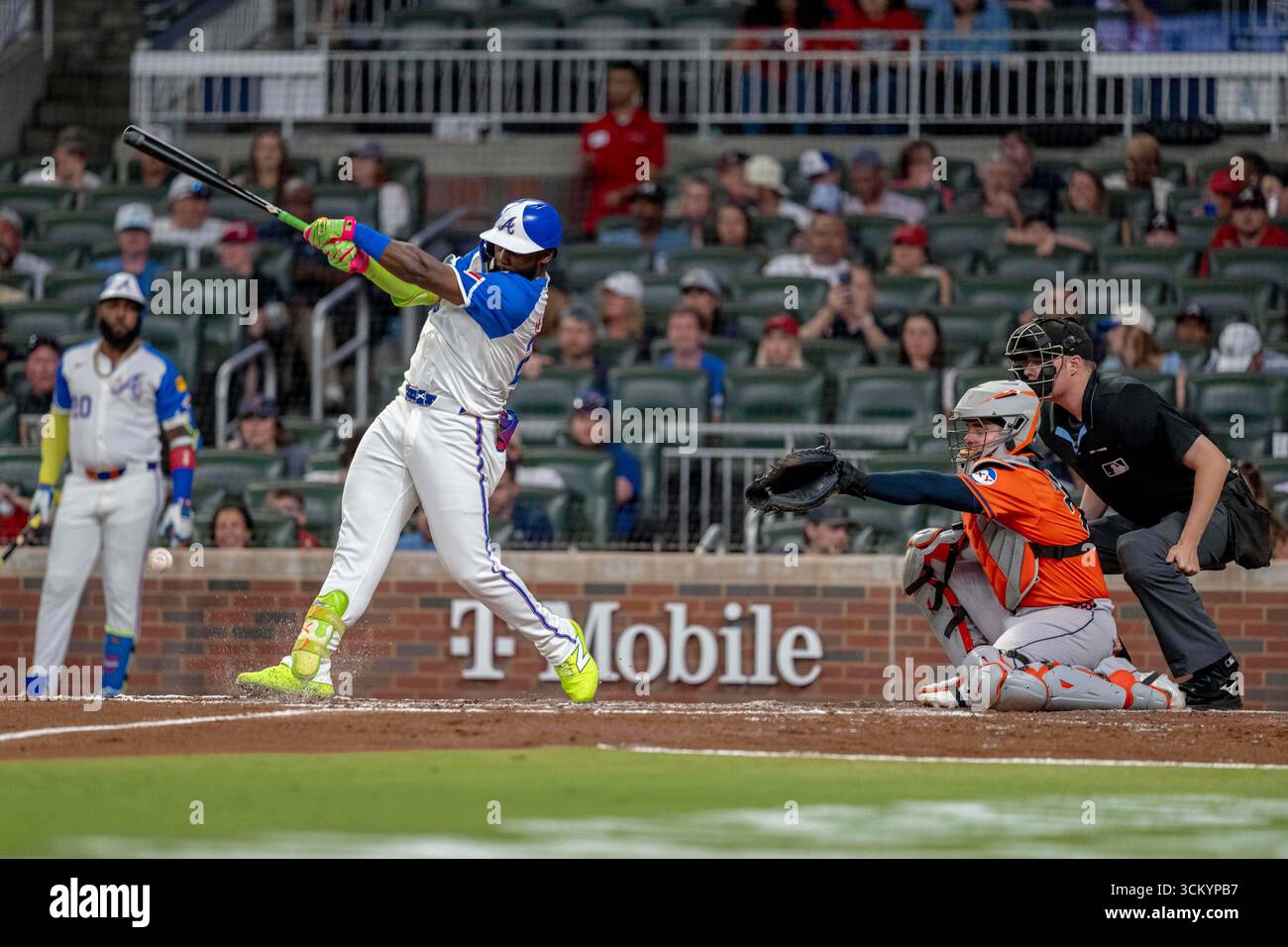 Atlanta Braves Michael Harris II (23) attempts a hit during the third ...