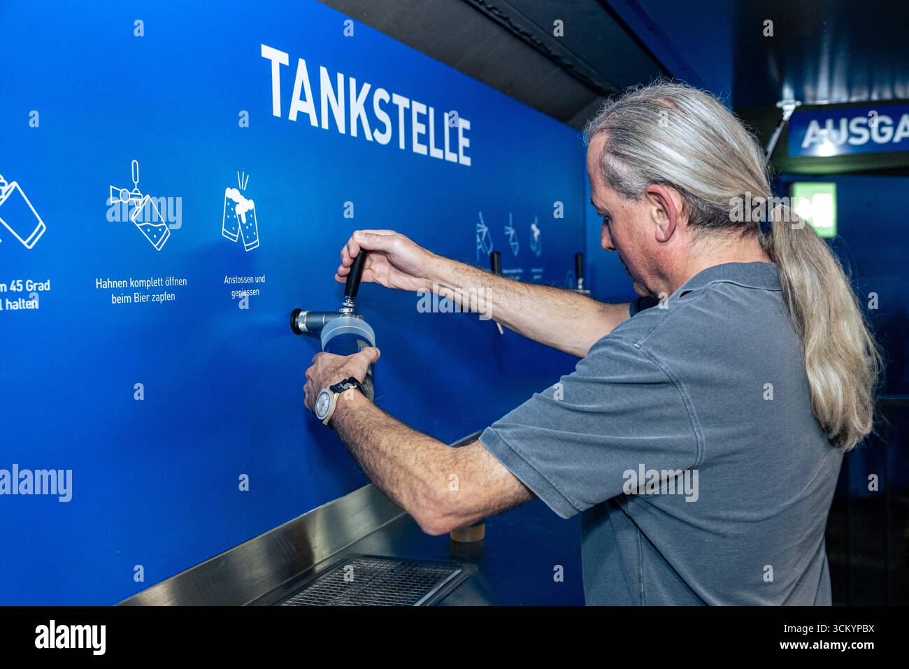 The new EVZ beer filling station for EVZ fans to tap their own beer ...