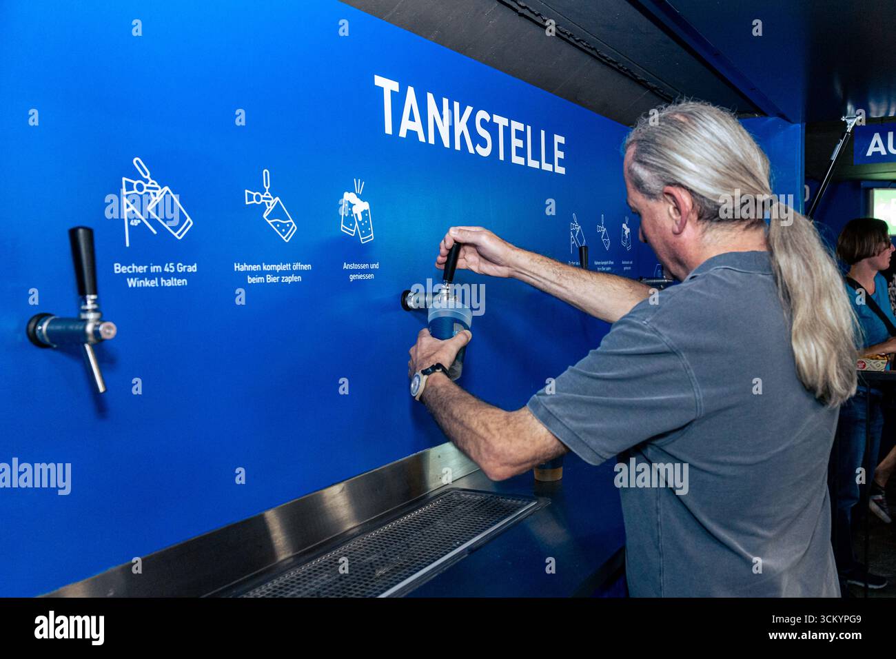 The new EVZ beer filling station for EVZ fans to tap their own beer ...