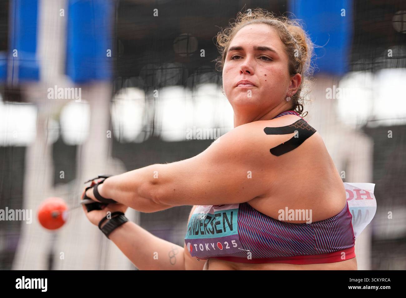 United States' Brooke Andersen competes in the women's hammer throw ...