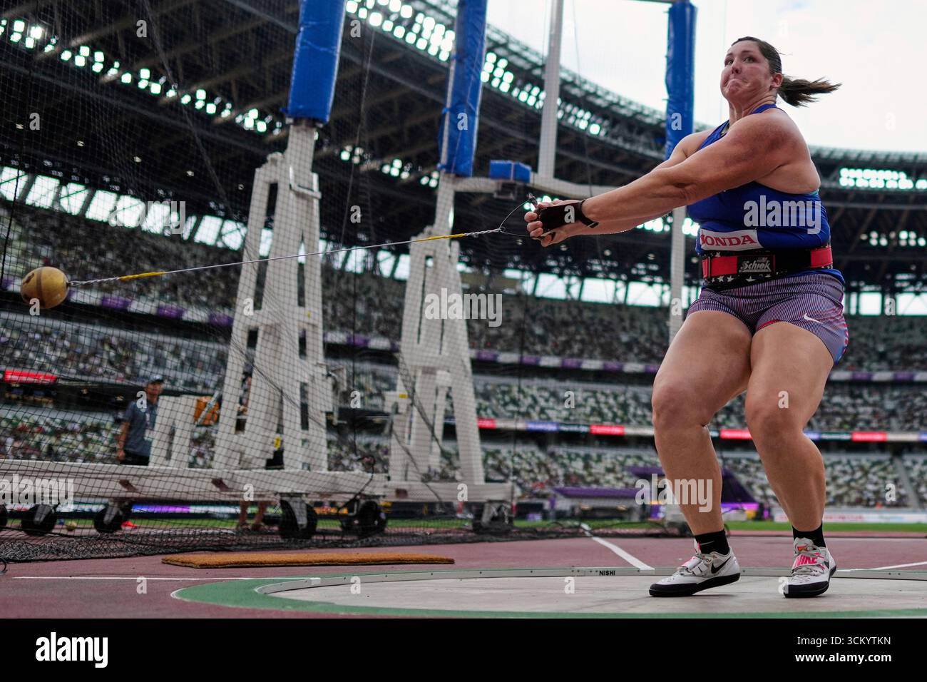 United States' Brooke Andersen makes an attempt at the women's hammer ...