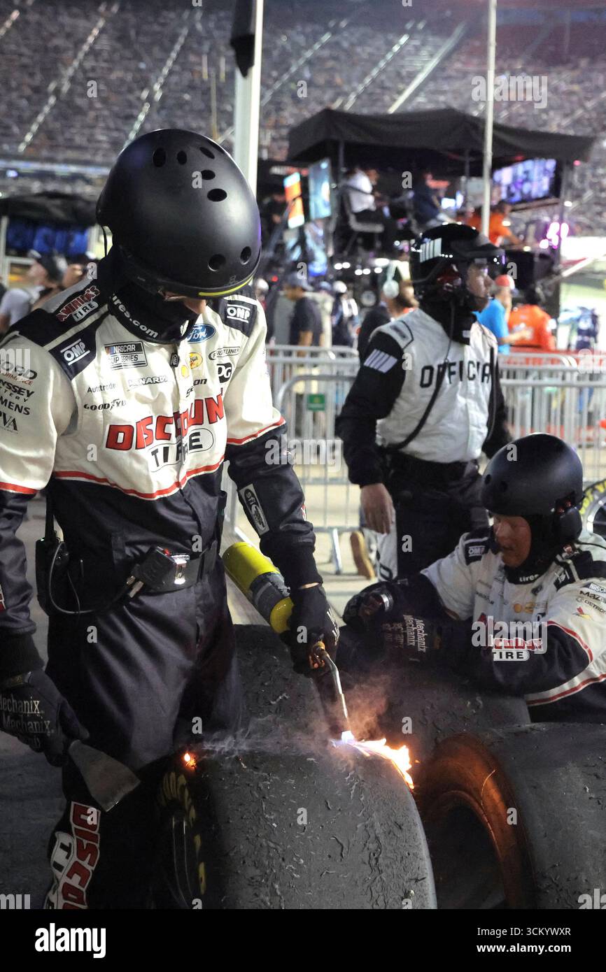 BRISTOL, TN - SEPTEMBER 13: Goodyear racing eagle tires that are ...