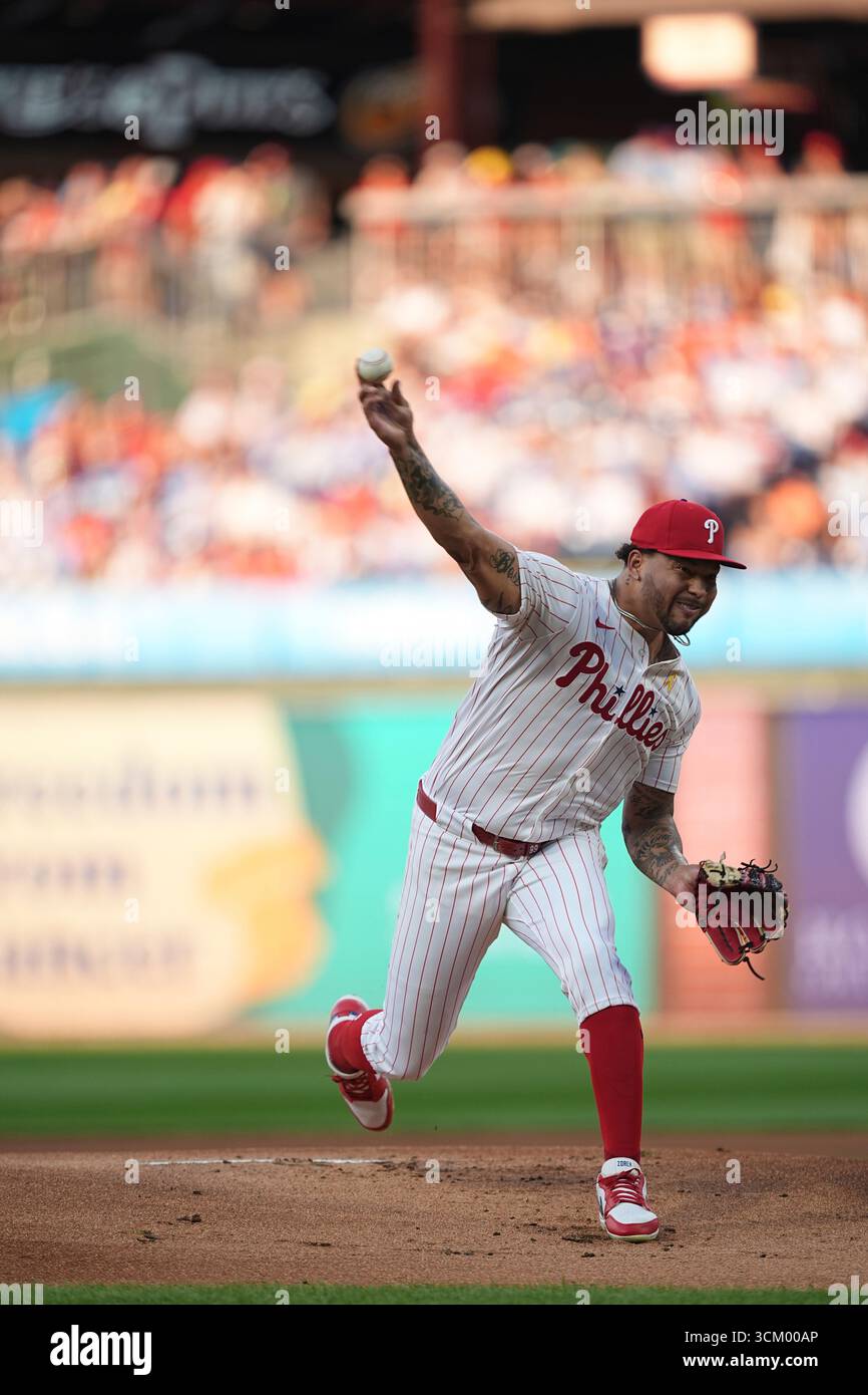 Philadelphia Phillies pitcher Taijuan Walker in action a baseball game ...