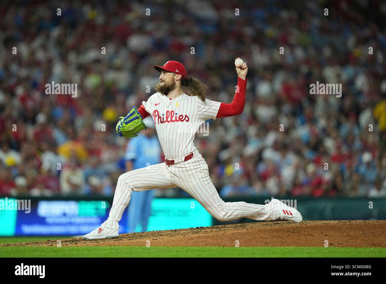 Philadelphia Phillies pitcher Matt Strahm in action a baseball game ...
