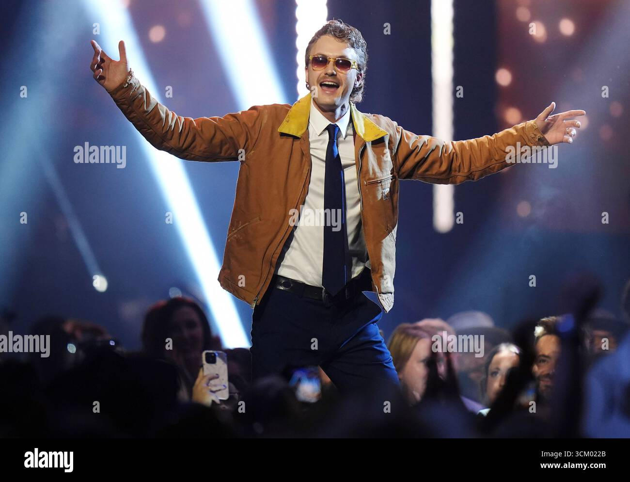 Owen Riegling accepts the Album of the Year award at the Canadian ...