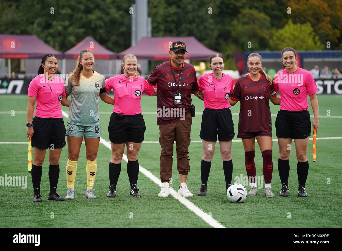 Emma Regan #8 of AFC Toronto and Samantha Chang #8 (R) of Vancouver ...