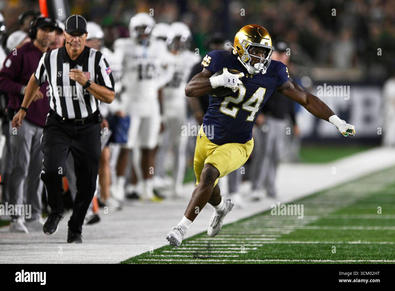 Notre Dame running back Jadarian Price rushes during the first quarter ...