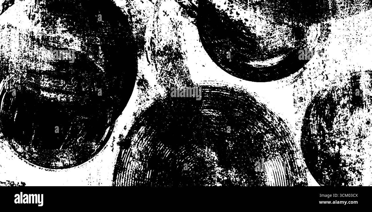 Seamless round comic bubbles with rough brush texture for grunge design ...