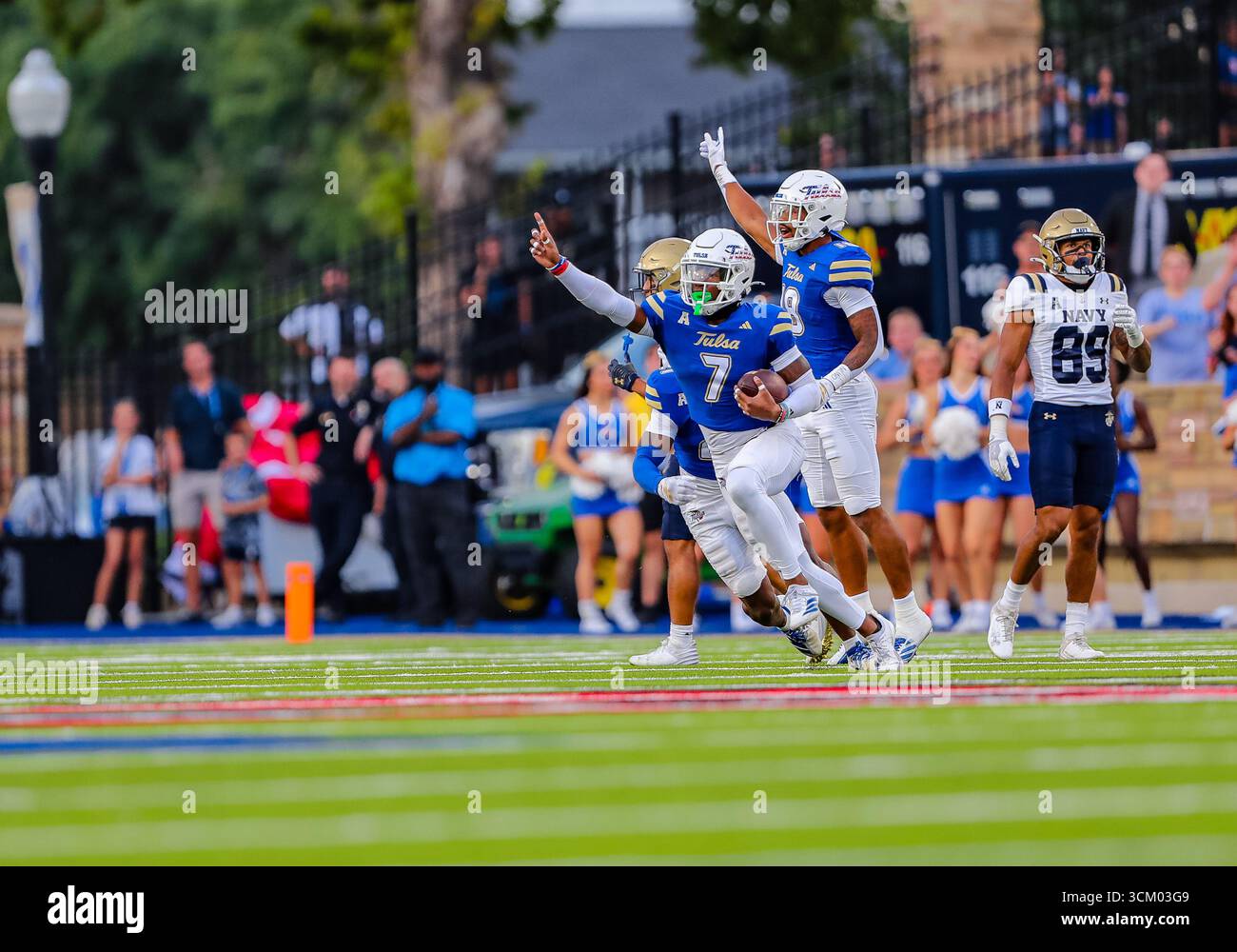 September 13, 2025:.Tulsa Golden Hurricane cornerback Elijah Green (7 ...