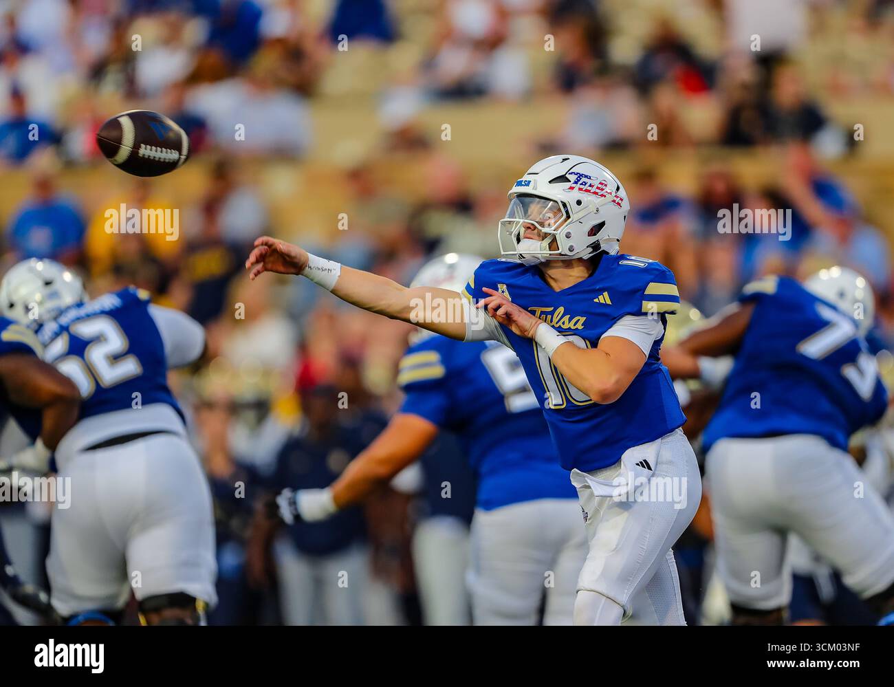 September 13, 2025:.Tulsa Golden Hurricane quarterback Baylor Hayes (10 ...