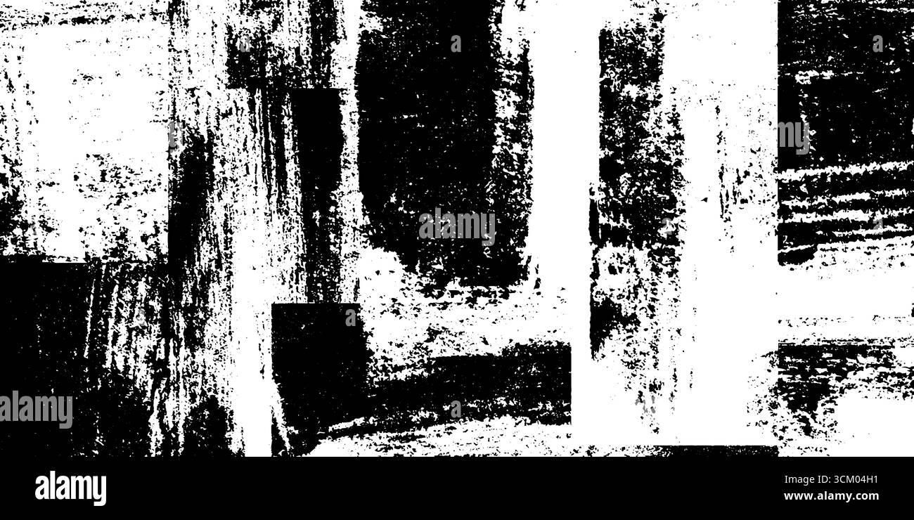 Seamless grunge zine poster design with clipped cutouts and spray ...