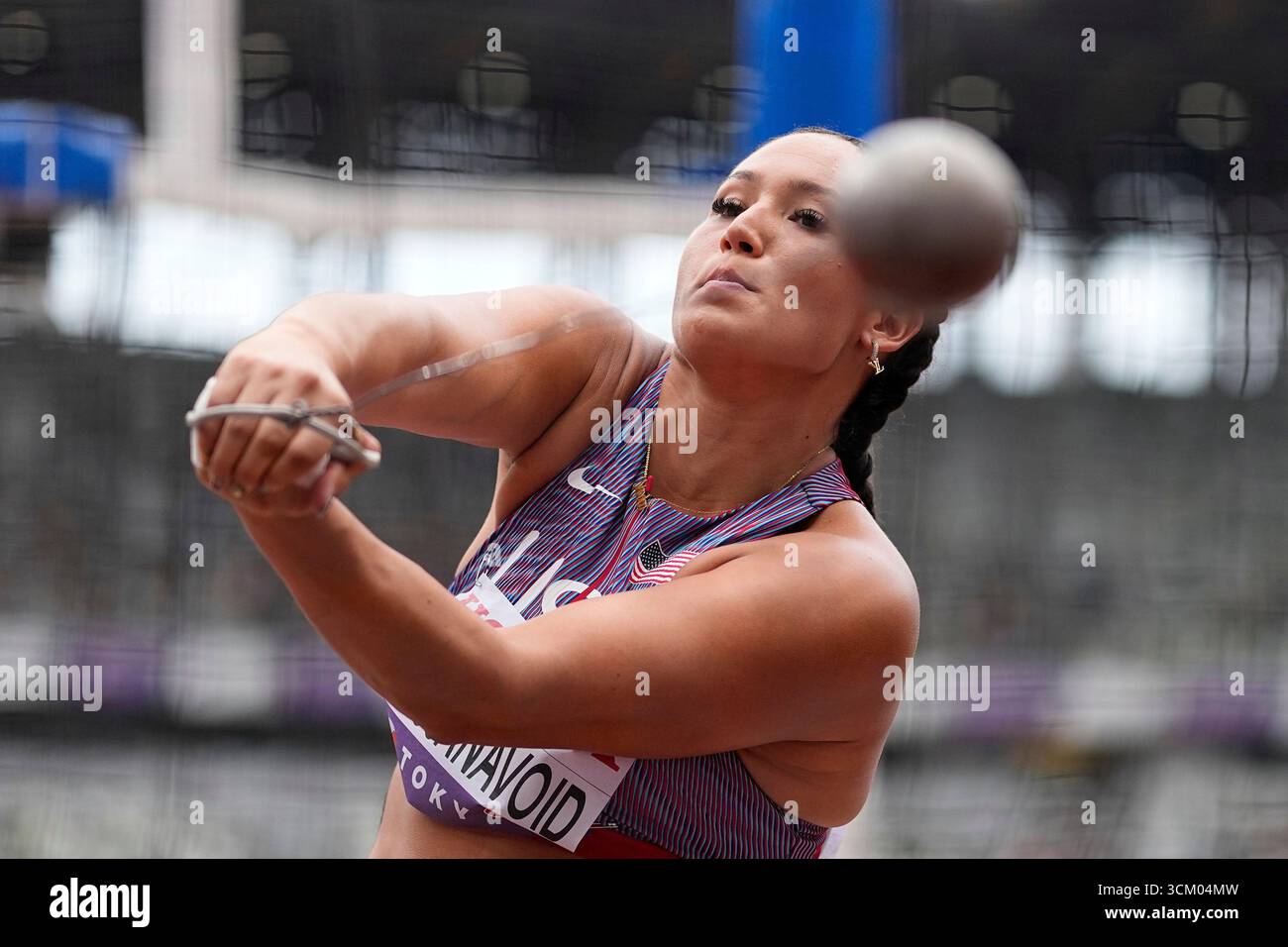 United States' Janee' Kassanavoid makes an attempt in the women's ...