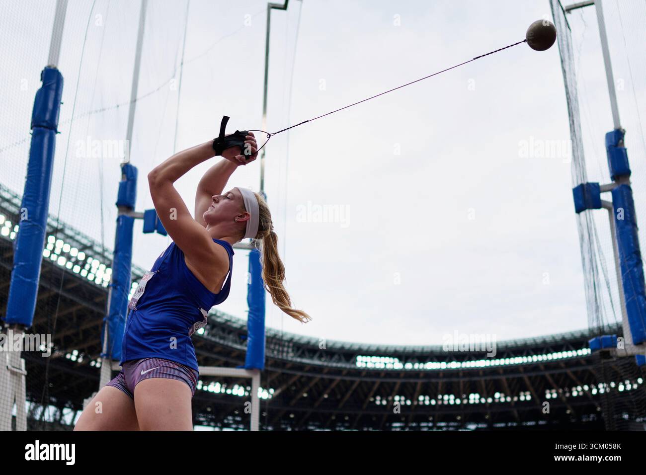United States' Rachel Richeson makes an attempt at the women's hammer ...