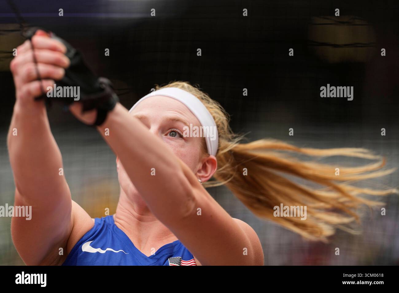 United States' Rachel Richeson competes in the women's hammer throw ...