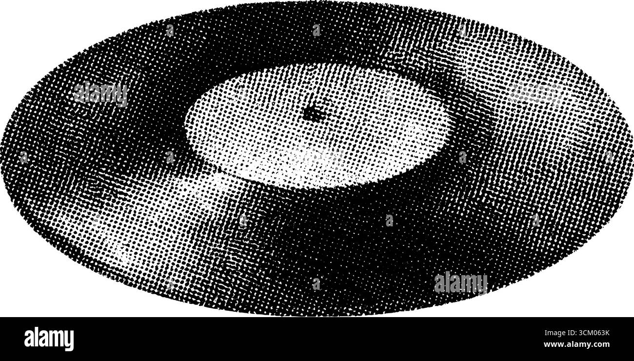 Vintage vinyl record in grunge halftone dots style for retro music ...