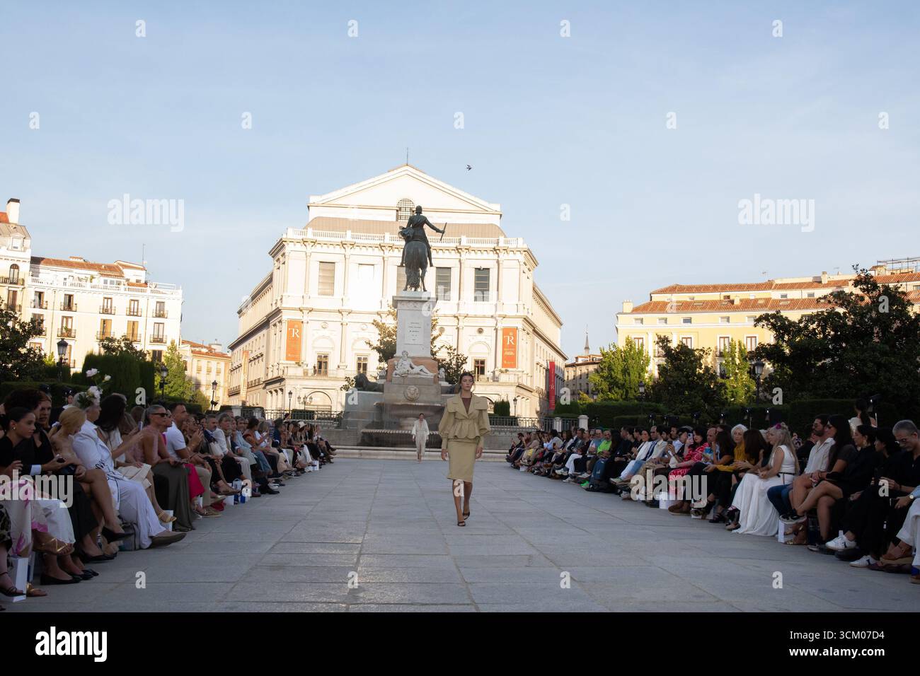 A model walks the runway at the Madrid es Mode fashion show during the ...