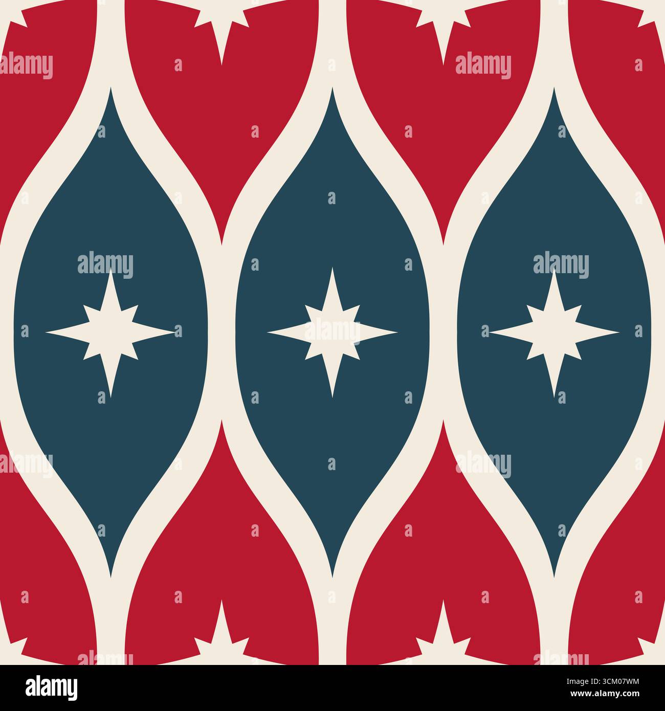 Retro blue red pattern Stock Vector Images - Alamy