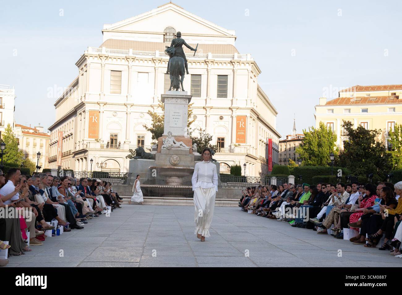 A model walks the runway at the Madrid es Mode fashion show during the ...