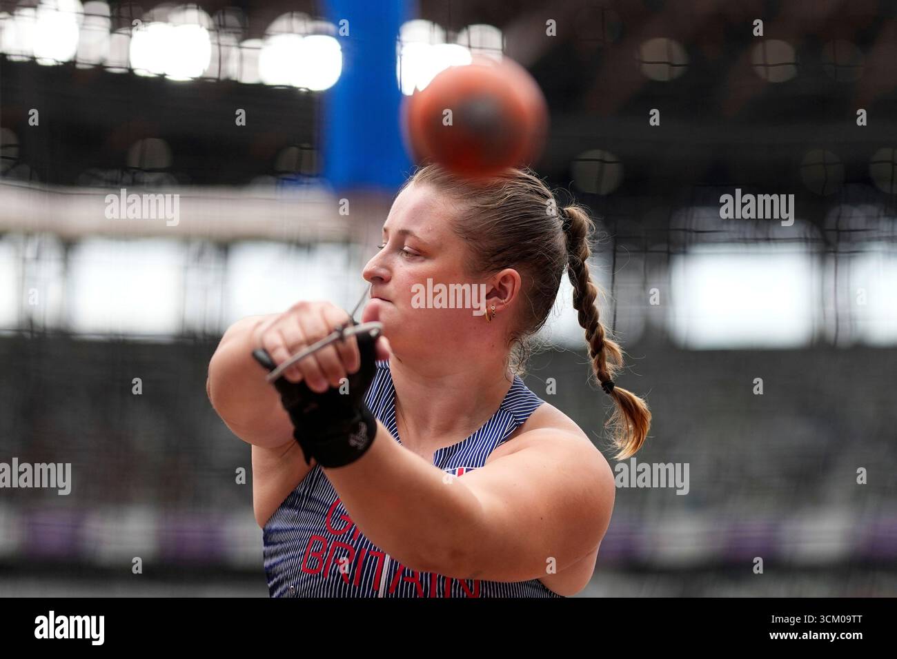 Britain's Anna Purchase makes an attempt in the women's hammer throw ...