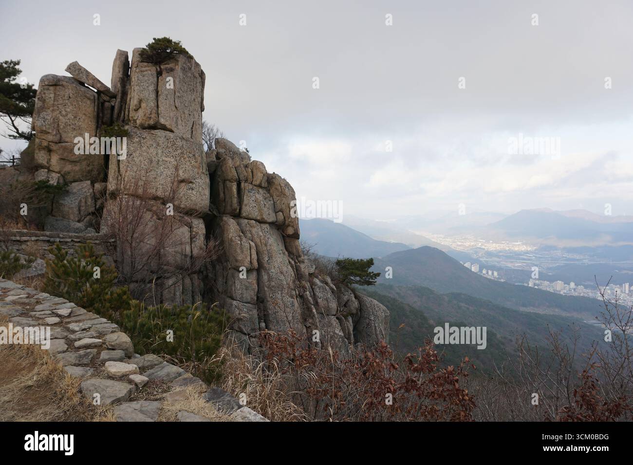 Busan, South Korea: Overview of Busan from Geumjeongsanseong Stock ...