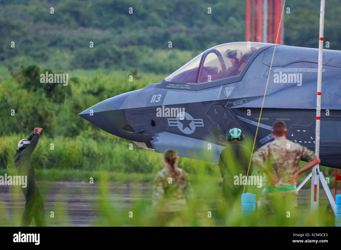 13 September 2025, Puerto Rico, Ceiba: US Marines park a Lockheed ...