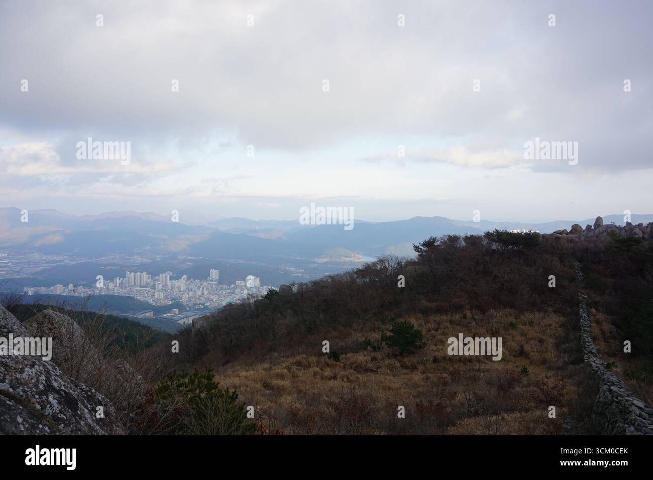 Busan, South Korea: Overview of Busan from Geumjeongsanseong Stock ...